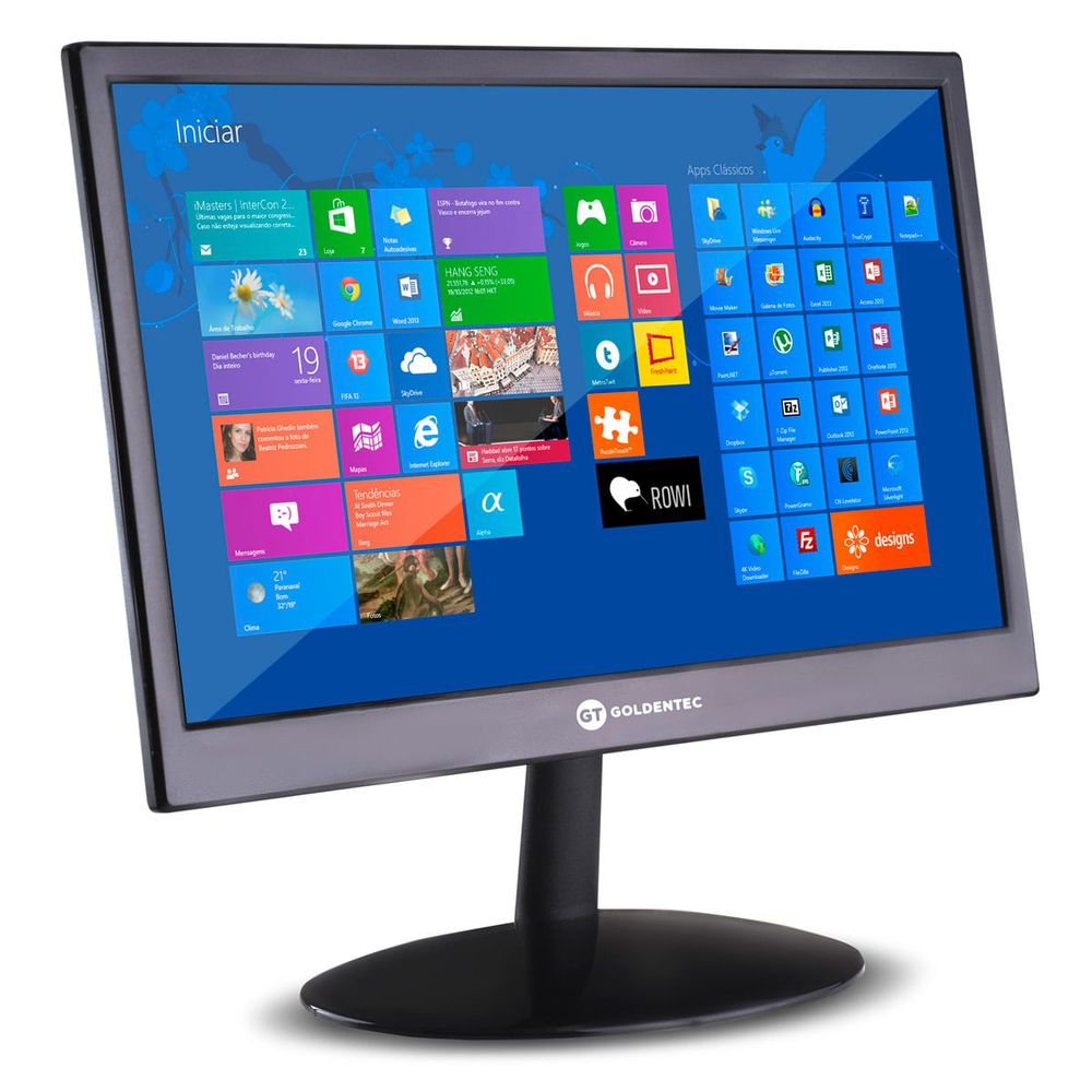 Monitor 19" LED HD Widescreen HDMI / VGA - lojagoldentec
