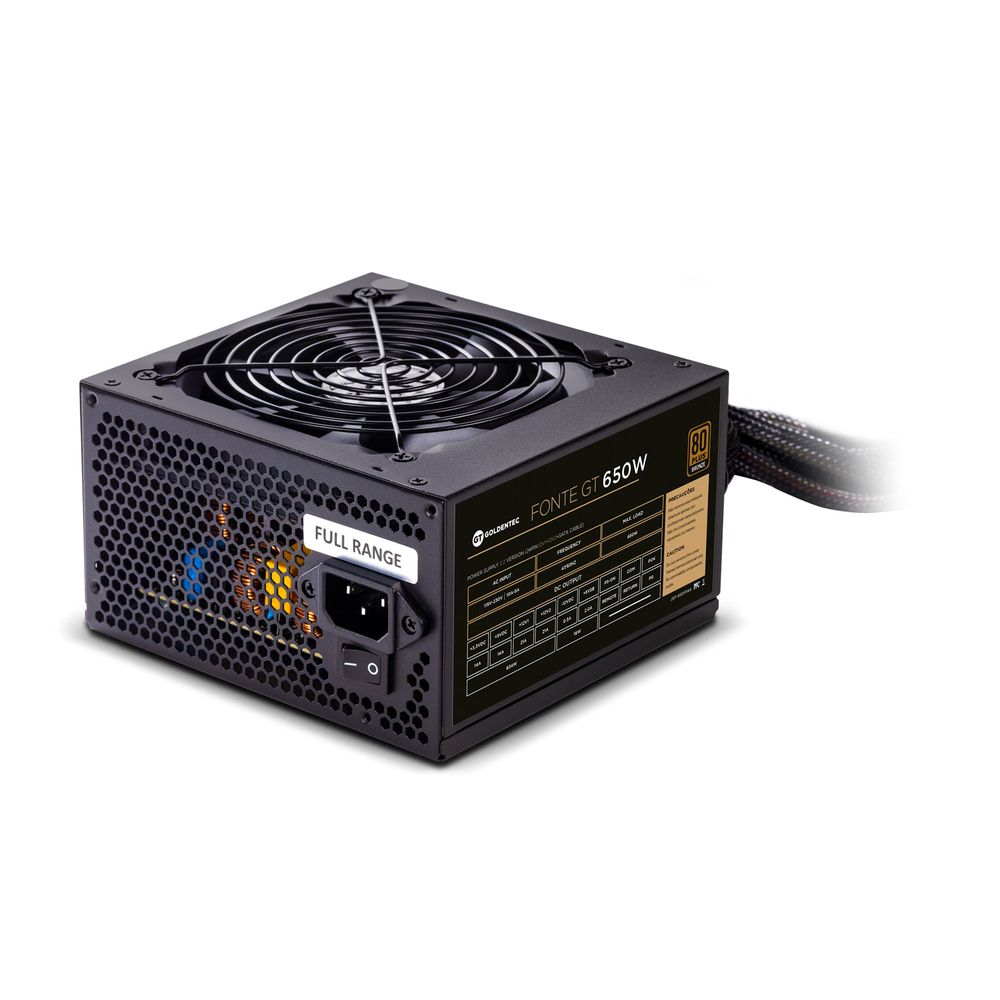 Fonte 650W 80 Plus Bronze | GT - lojagoldentec