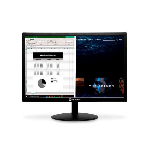 Monitor 19" LED HDMI Goldentec - lojagoldentec