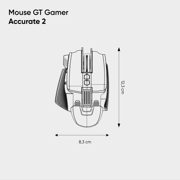 Mouse GT Gamer Accurate 2 | GT - lojagoldentec