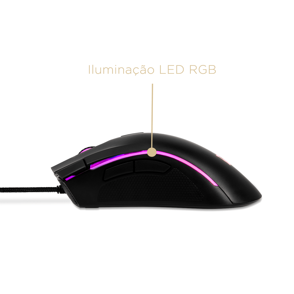 Mouse Strike 4000DPI Preto GT Gamer - lojagoldentec