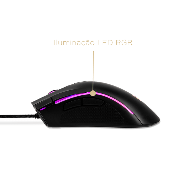 Mouse Strike 4000DPI Preto GT Gamer - lojagoldentec