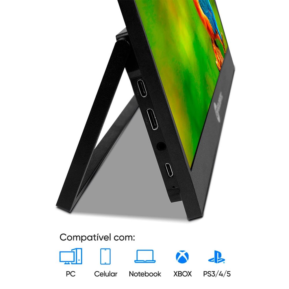 Monitor Portátil Goldentec 16", Full HD, 60Hz - lojagoldentec