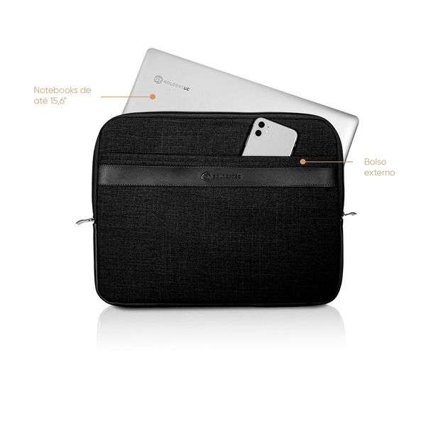 Case para Notebook até 15.6" Prime 2 com Bolso e Alça Interna Preta ...