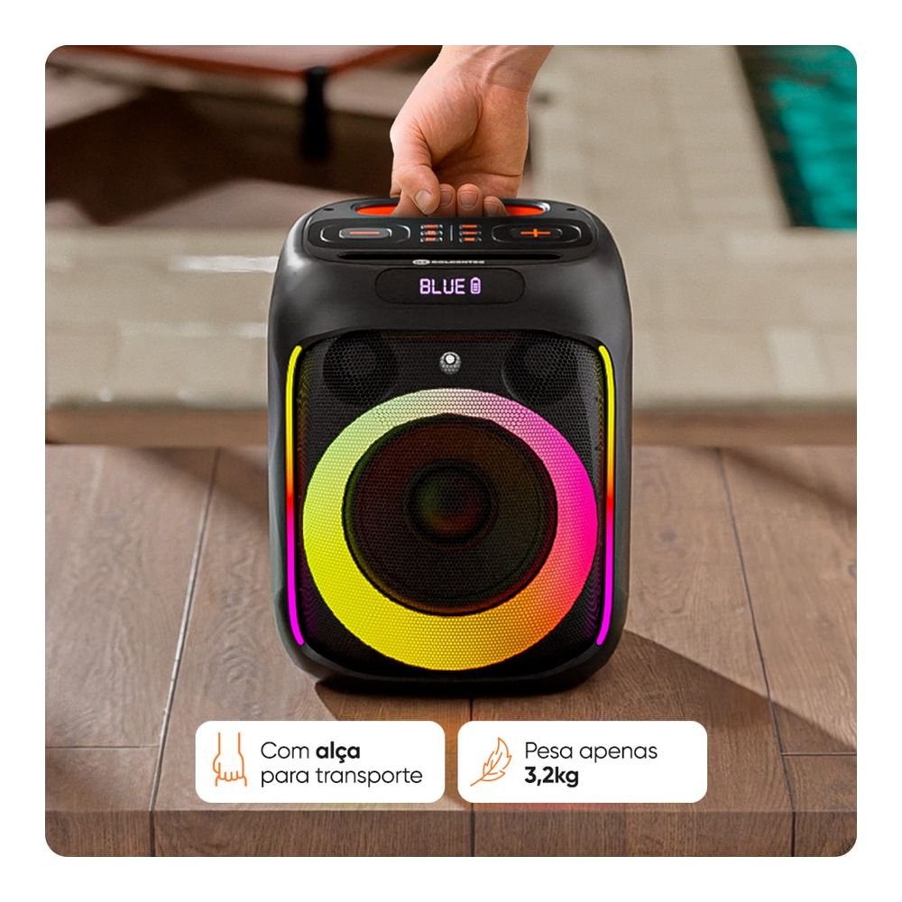 Caixa de Som Bluetooth TWS GT Cube - lojagoldentec