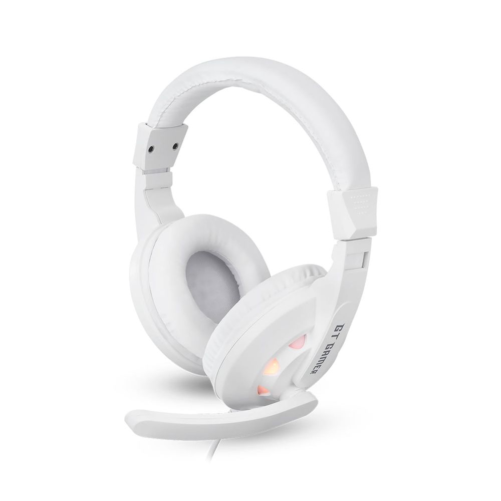 Kit GT Gamer com Headset + Teclado + Mouse+ Mousepad Branco - lojagoldentec